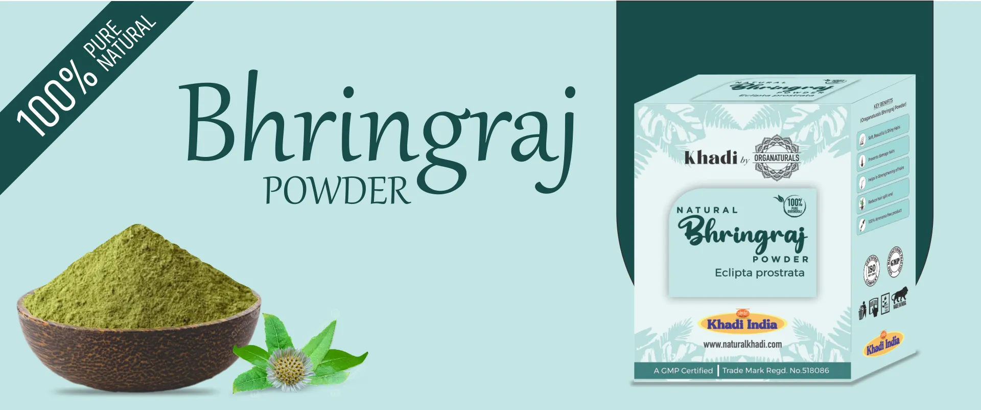 Bhringraj Powder for Hair | Best Bhringraj Powder | DKI Henna