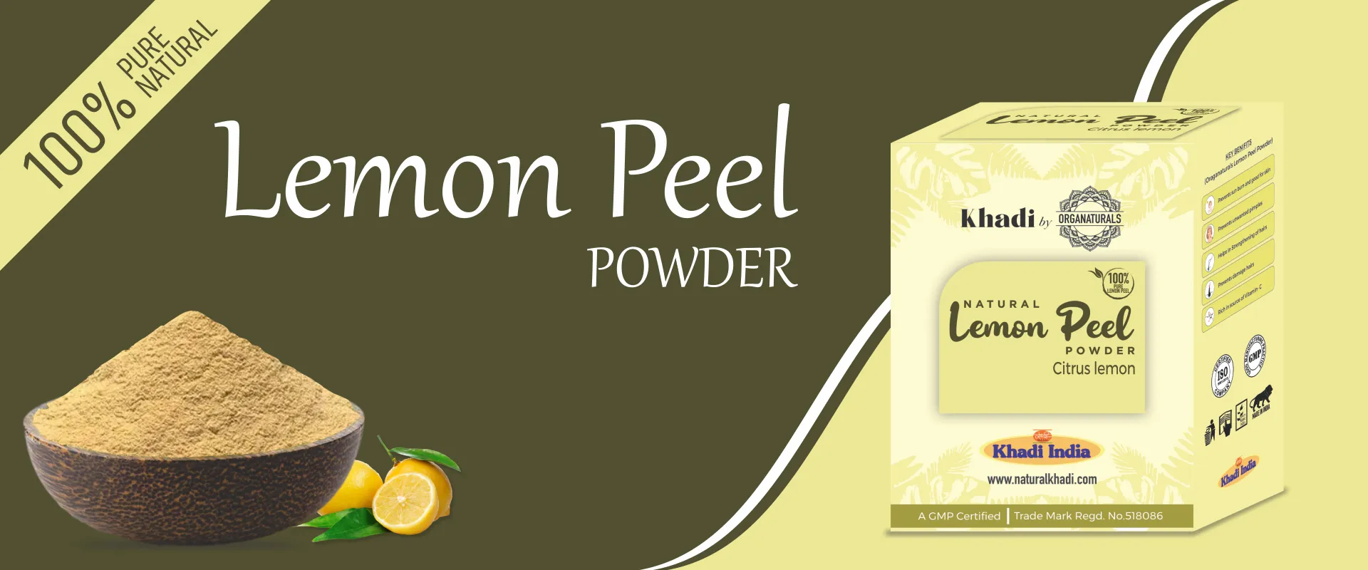 Lemon Peel Powder | Best Lemon Peel Powder | DKI Henna