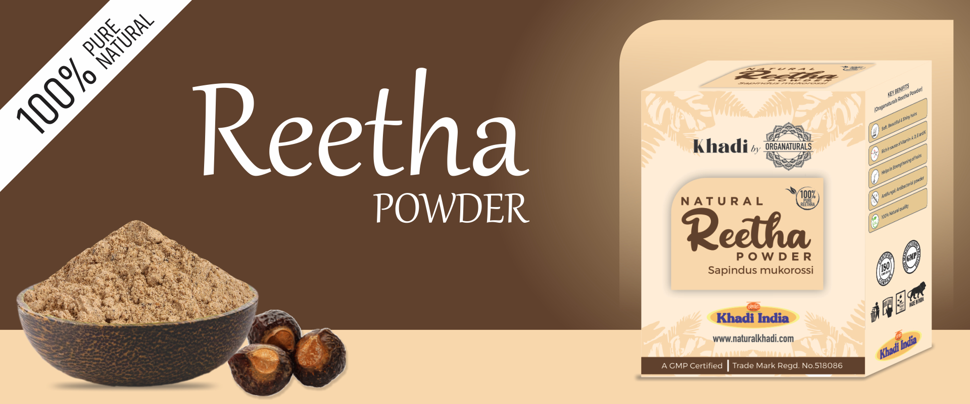 Reetha Powder for Hair | Best Natural Reetha Powder | DKI Henna